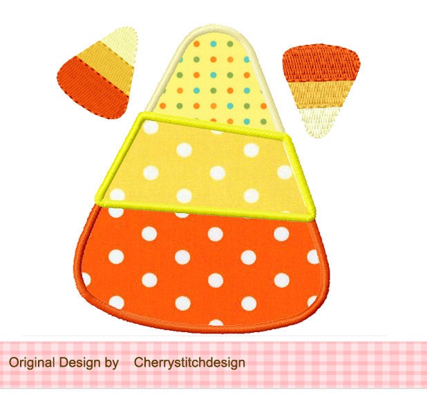 Candy Corn Fall Machine Embroidery Applique Design 4x4 | Etsy