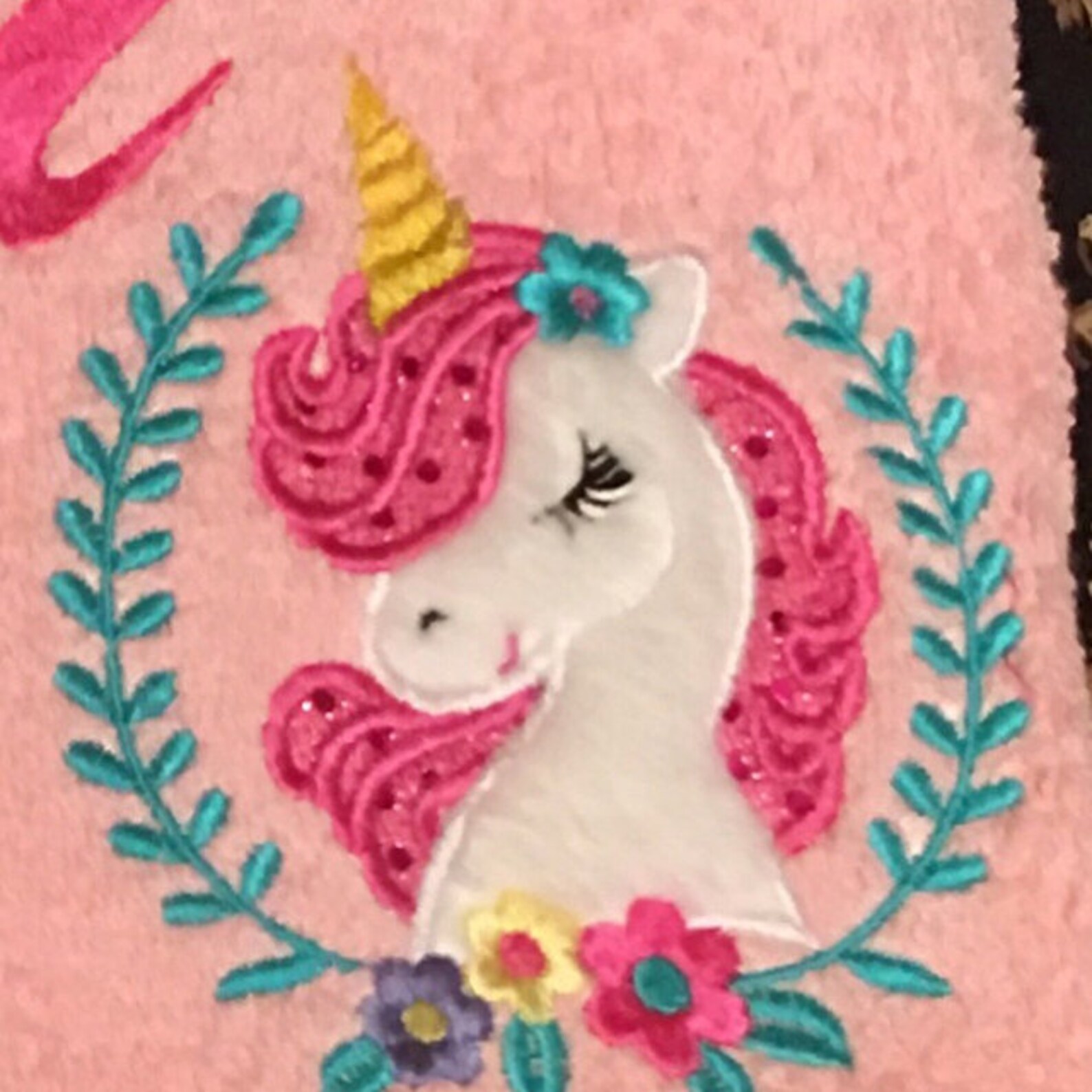 Unicorn Floral Corners Unicorn Machine Embroidery Applique Design ...