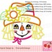 Fall Scarecrow Face Thanksgiving Party Machine Embroidery - Etsy