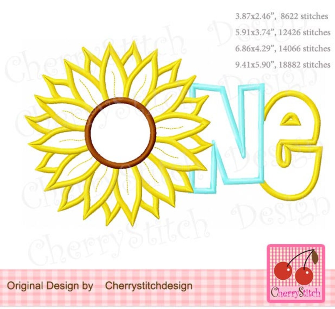 Sunflower ONE Birthday One With Sunflower Summer Machine - Etsy