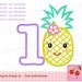 Pineapple Number 1 Pineapple Girlbirthday Number 1 Machine - Etsy
