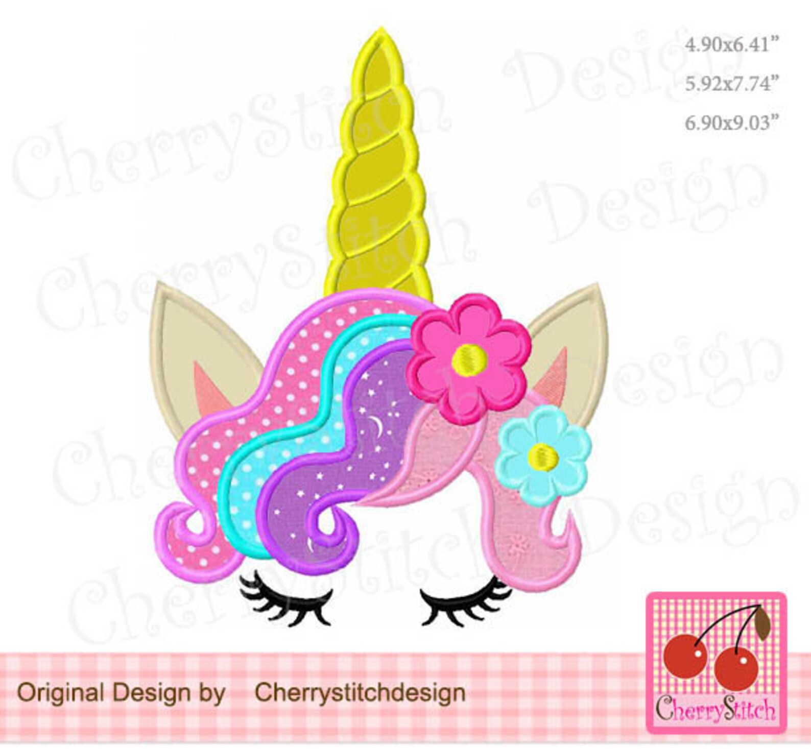 Unicorn With Flowers Unicorn Machine Embroidery Design AN0100 - Etsy