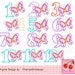 Butterfly Numbers, Birthday Numbers Machine Embroidery Applique - Etsy