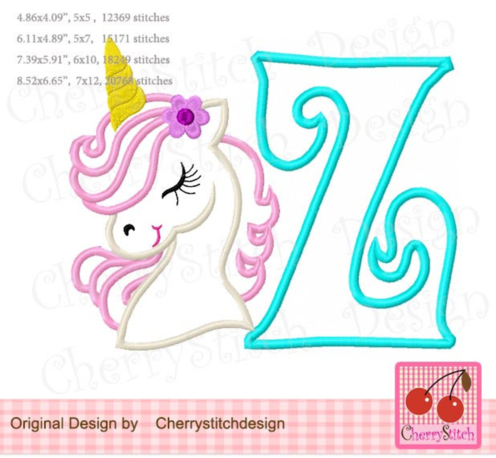 Monogram Z Unicorn Monogram Z Letter Z Upper Case Z Machine - Etsy