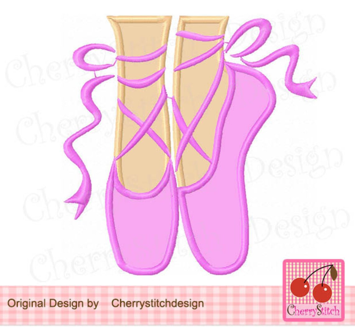 Ballet Shoes Ballerina Machine Embroidery Design BG0019 | Etsy