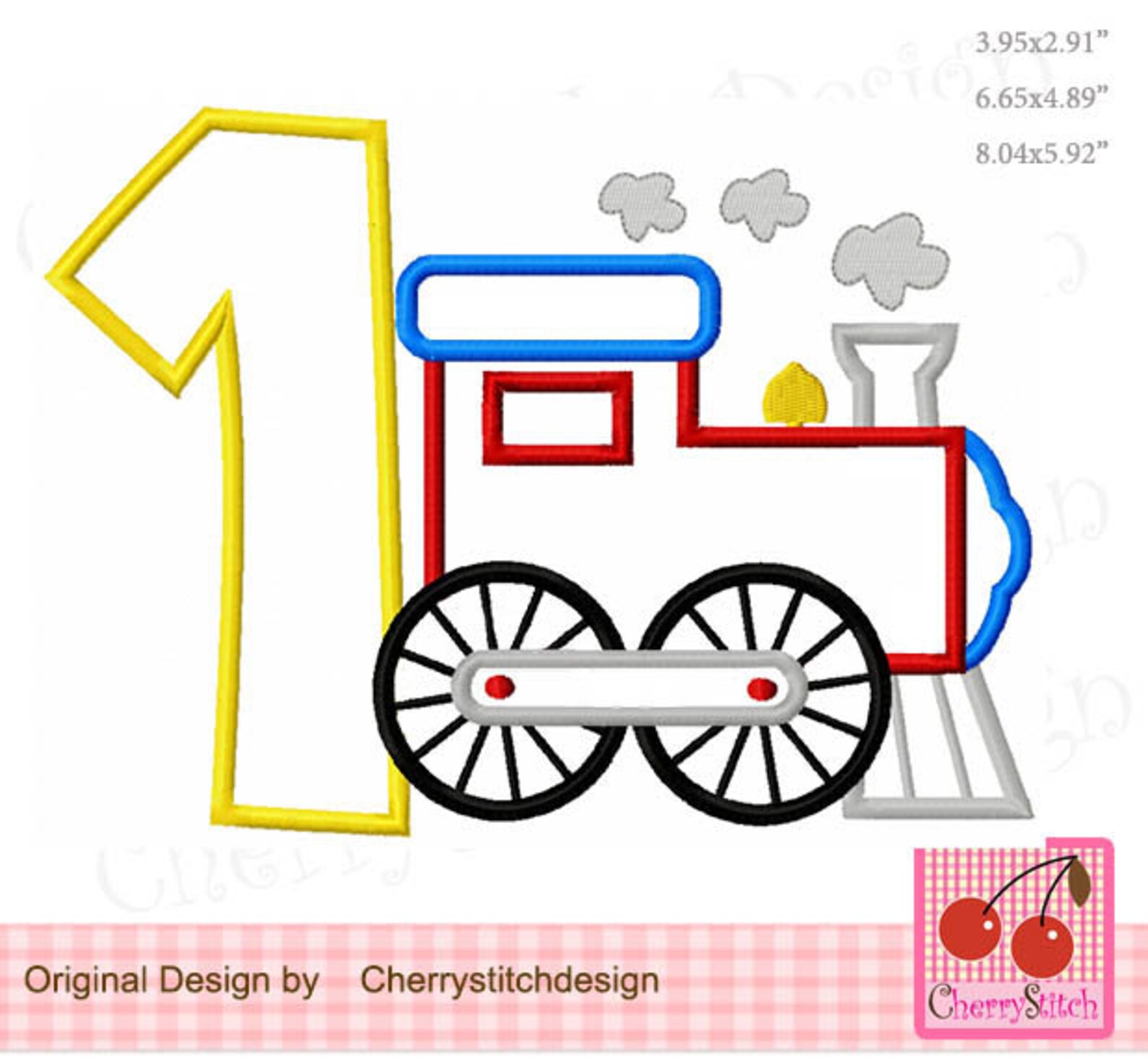 Transportation Birthday Machine Embroidery Design, Train Number 1 ...