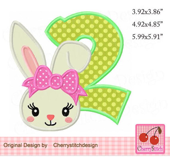 Easter Embroidery design Bunny number 2 Bunny girl Machine | Etsy