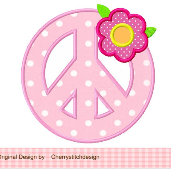Peace Sign Applique - Etsy