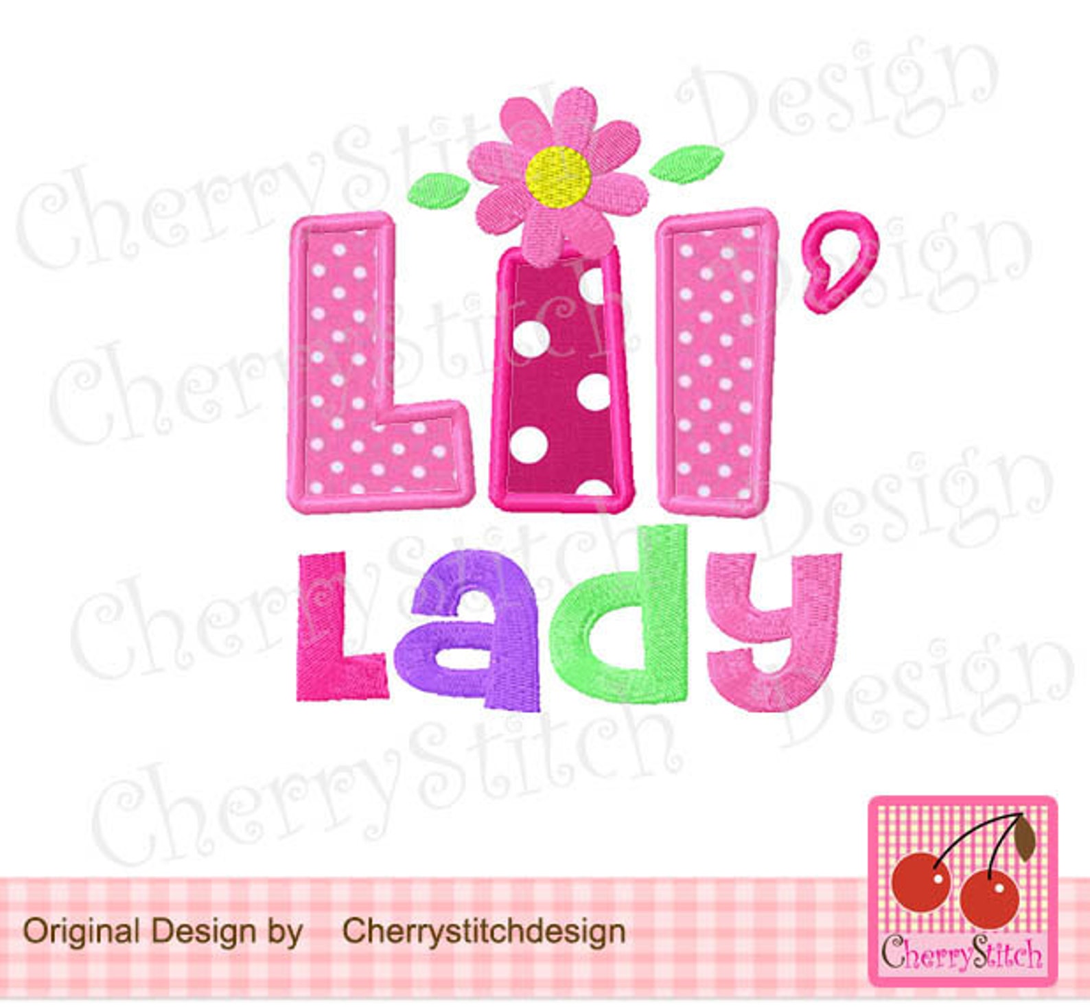 Lil' Lady Embroidery Applique Design - 4x4 5x7 6X10 (digital Download ...