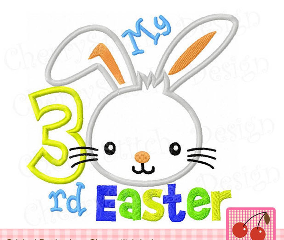 My 3rd EasterMy 3rd Easter with Bunny boyEaster Bunny number | Etsy