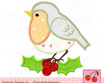 Christmas Robin - Machine Embroidery Designs Instant Download 4x4 5x5 ...