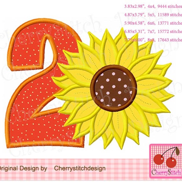Sunflower Applique - Etsy