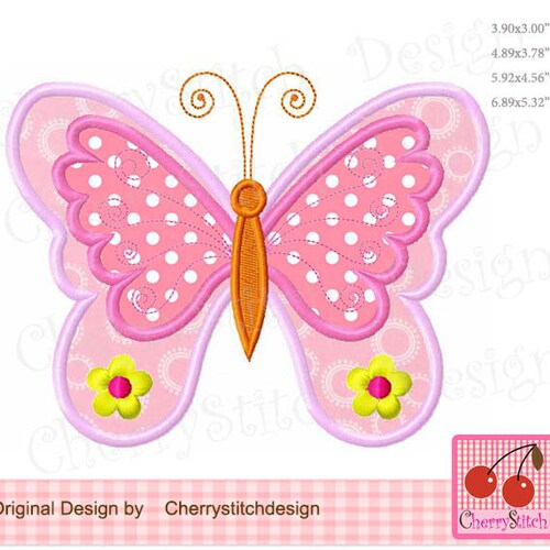 Spring Butterfly Applique Machine Embroidery Design NO:0024 - Etsy