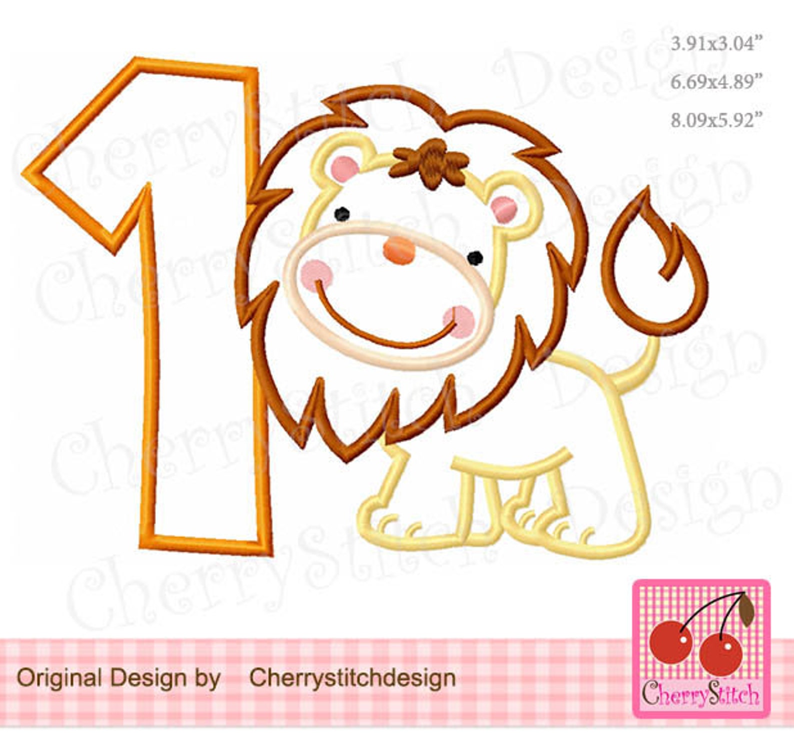 Lion Number 1 Birthday Number 1 Machine Embroidery Applique - Etsy