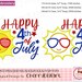 Happy 4th of July Sunshine Face Independence Day Machine Embroidery ...