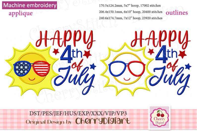 Happy 4th of July Sunshine Face Independence Day Machine - Etsy