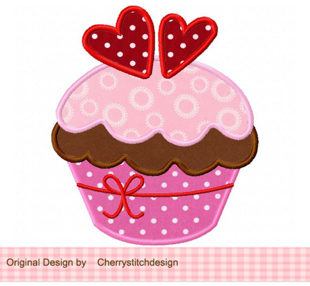 Sweet Cupcake Machine Embroidery Applique - Etsy