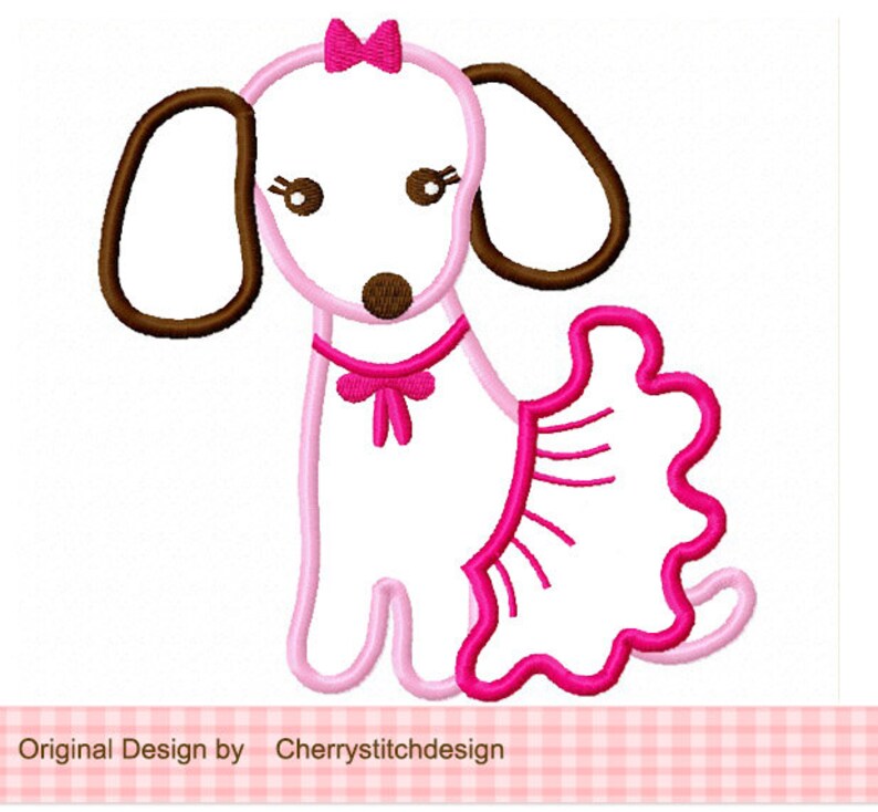 Embroidery Design Puppy Dog Machine Embroidery Applique - Etsy