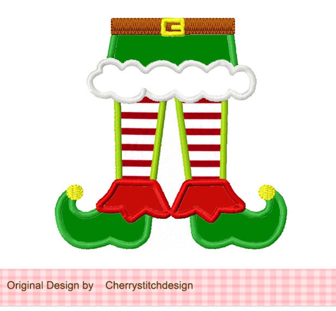 Christmas Elf Feet Machine Embroidery Applique Design - Etsy