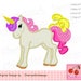 Unicorn Animal Machine Embroidery Applique Design - for 4x4,5x7 and ...