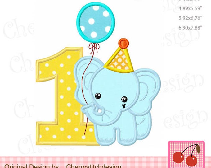 Baby Elephant Number 1 Birthday Number 1 1st Birthday - Etsy