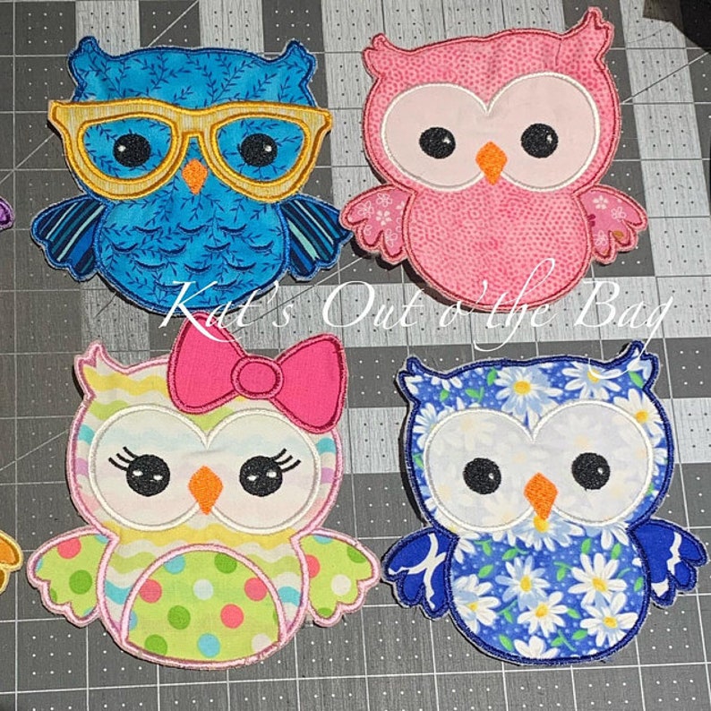 Owl Machine Embroidery Design for boys 4x4 5x5 6x6 | Etsy