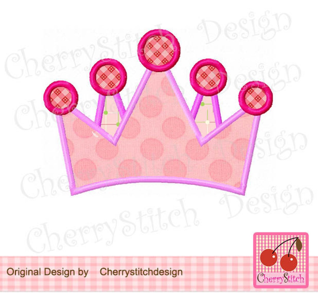 Crown Digital Applique,princess Crown Applique Design-4x4,5x7,6x10 ...