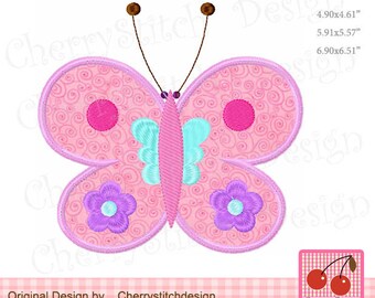 Spring Butterfly Applique Machine Embroidery Design NO:0024 - Etsy