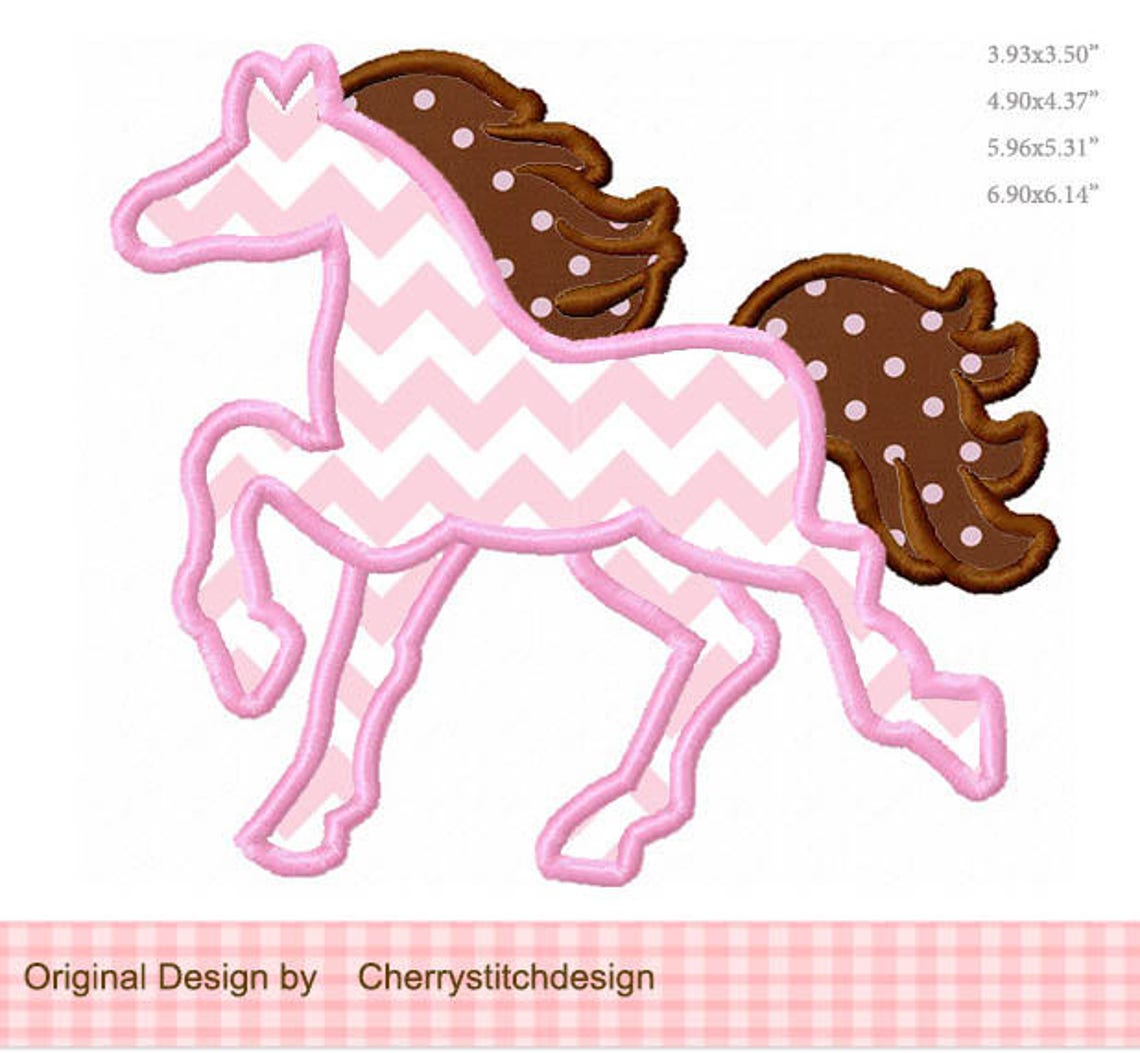 Embroidery Design Horse Silhouette Machine Embroidery Applique - Etsy