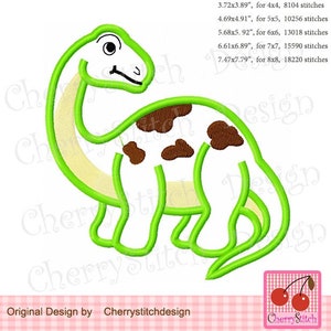 Dinosaur Brontosaurus Animal Machine Embroidery Applique AN0456 - Etsy