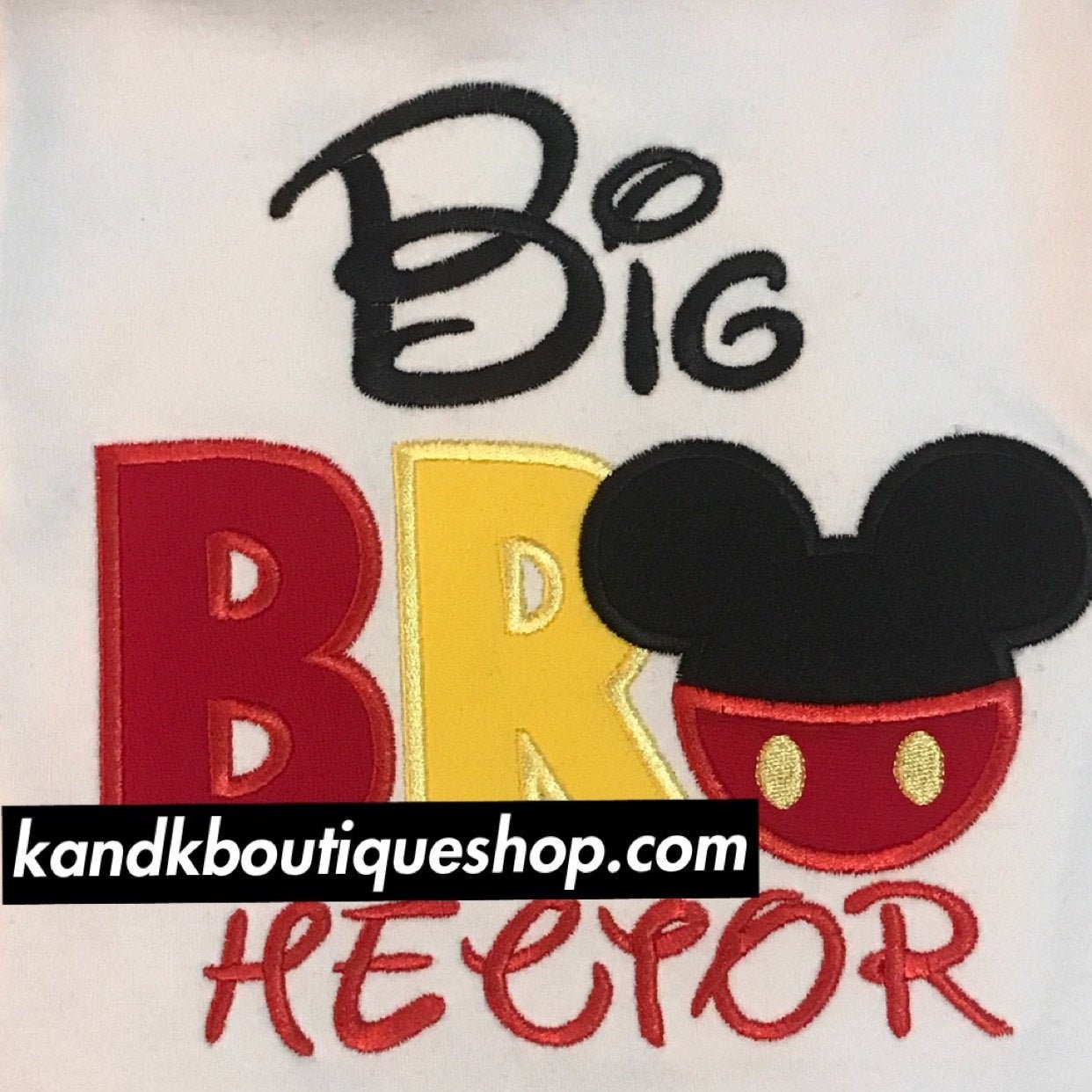 Big BRO Mickey Brother Machine Embroidery Design BG0091 - Etsy