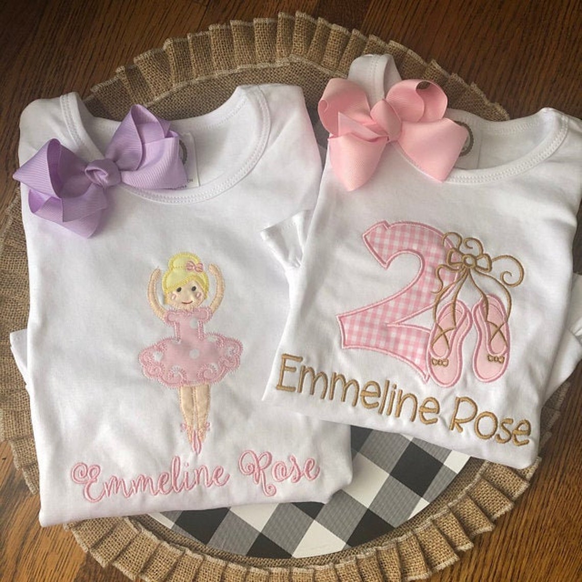Ballet Shoes Number 2 Birthday Machine Embroidery Applique - Etsy