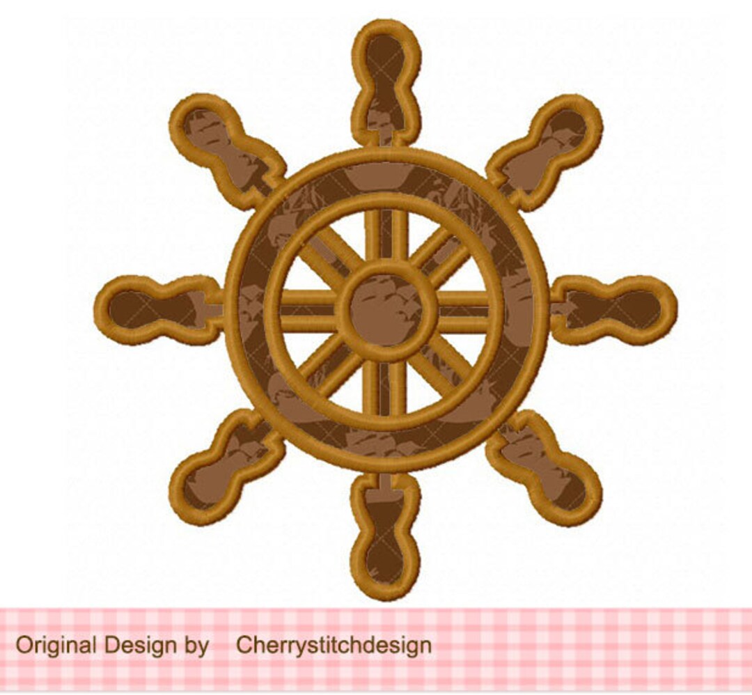 Embroidery Design Ship Wheel Machine Embroidery Applique - Etsy