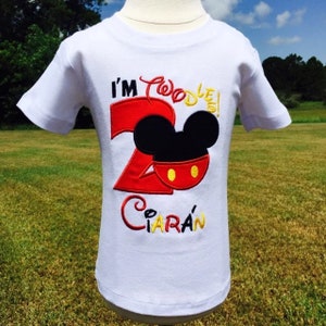 I'm Twodles Mickey Number 2 Applique Embroidery (digital Download) - Etsy