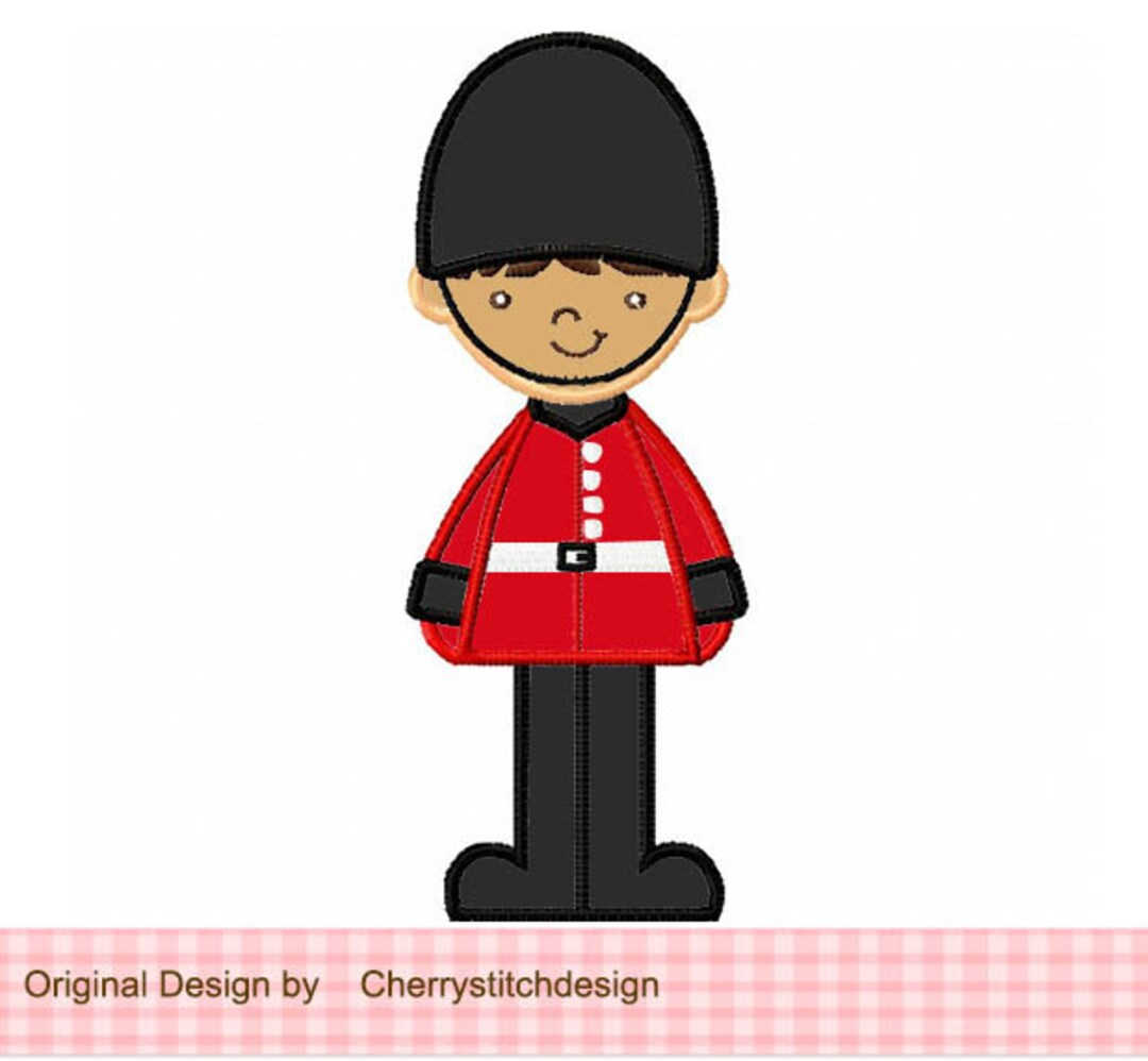British Royal Guard Embroidery Applique Design (digital Download) - Etsy