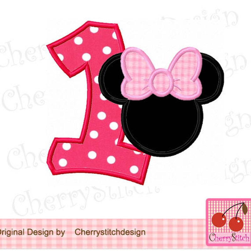 Minnie Mouse Birthday Embroidery Design - Etsy