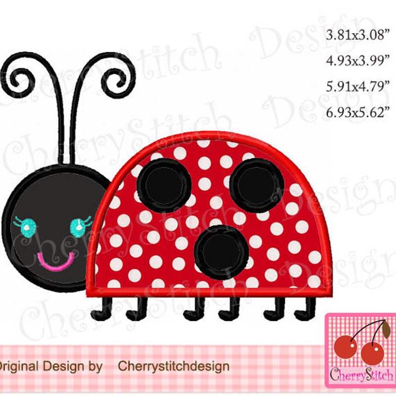 Ladybug Applique Design - Etsy