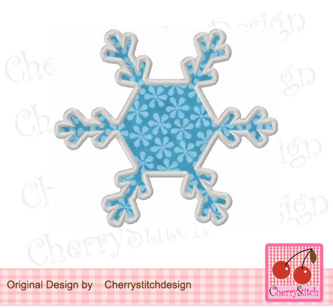 Snowflake Machine Embroidery Applique Design - 4x4“, 5x5", 6x6" - Etsy
