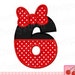 Birthday Number 6,minnie Number 6 Applique,birthday Embroidery Applique ...
