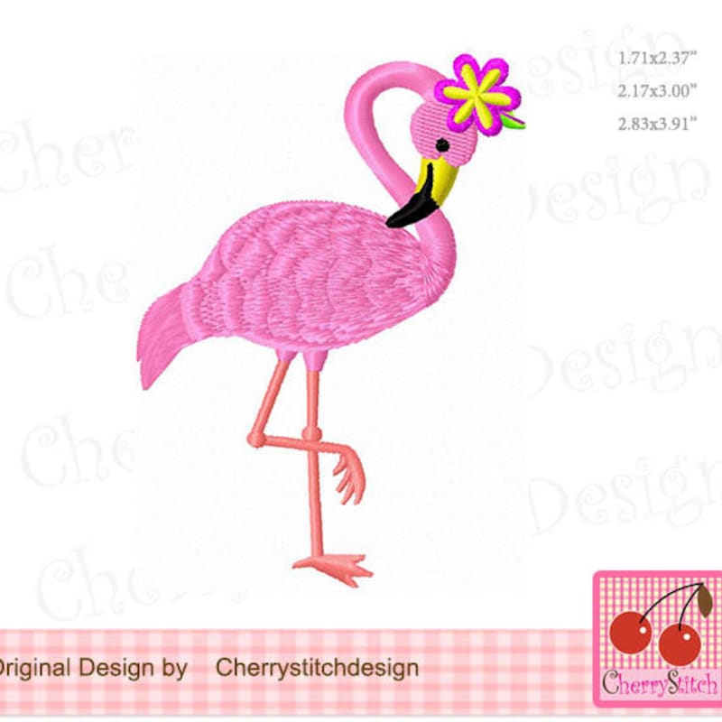 Flamingo Embroidery - Etsy