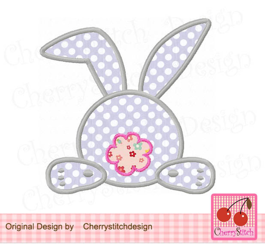 Easter Embroidery Bunny Backside Easter Rabbit Machine Embroidery Applique EAS06 - Etsy