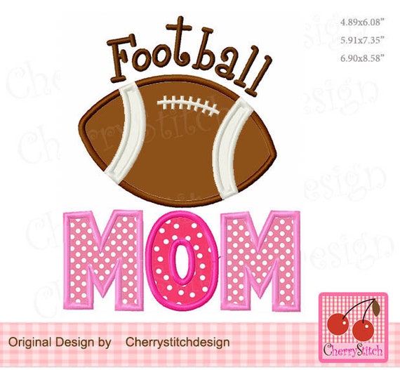Football MOM Sports Machine Embroidery Applique Design SPORT40 - Etsy