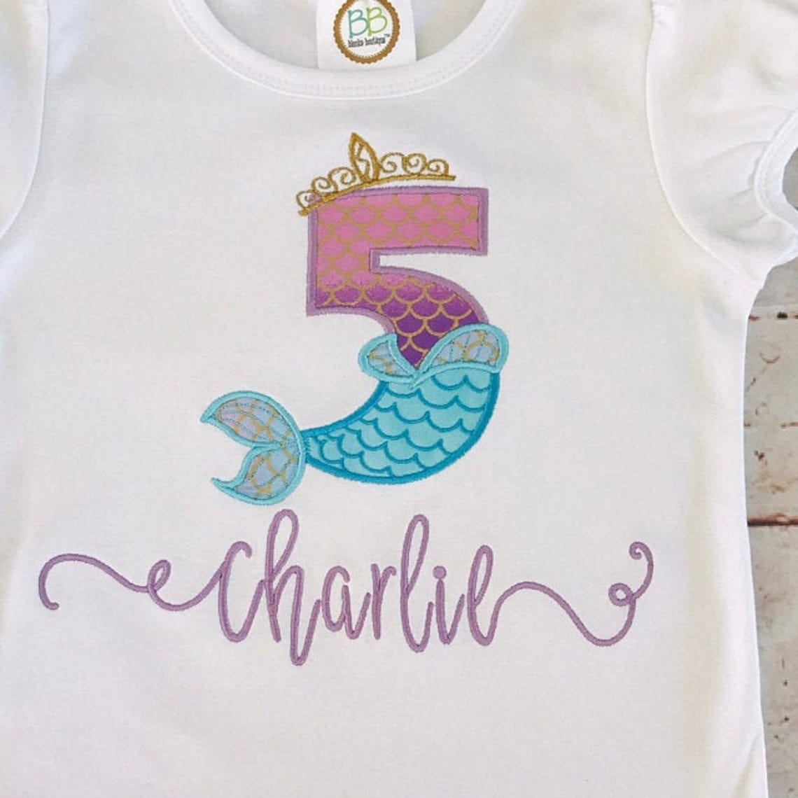 Mermaid Tail Number 5 Mermaid Number 5 Birthday Princess - Etsy Australia