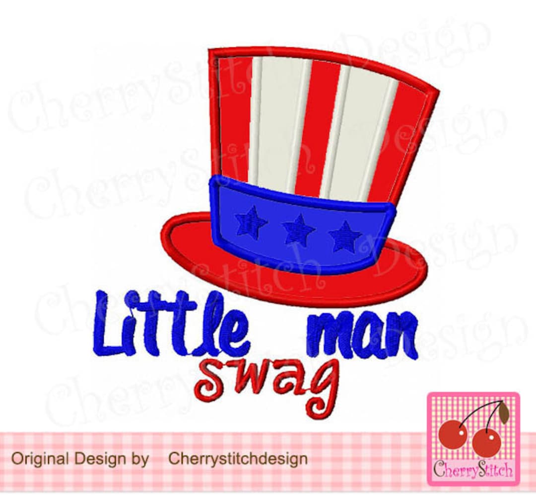 Little Man Swag With Uncle Sam Hat, 4th of July Little Man,july 4th ...