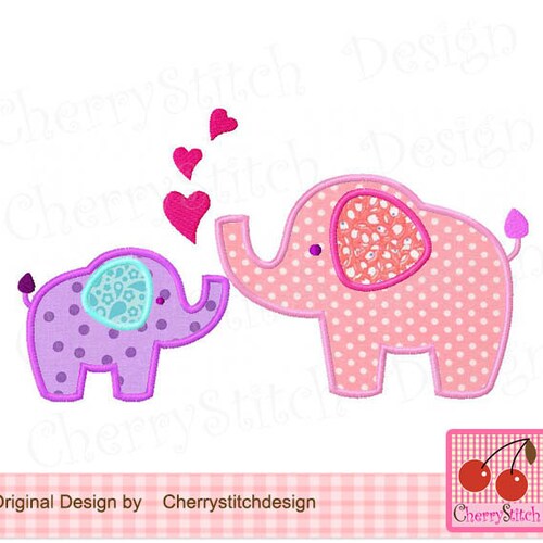 Elephant Baby Animal Machine Embroidery Applique Design 4x4 - Etsy
