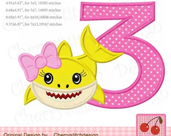 Shark Applique - Etsy