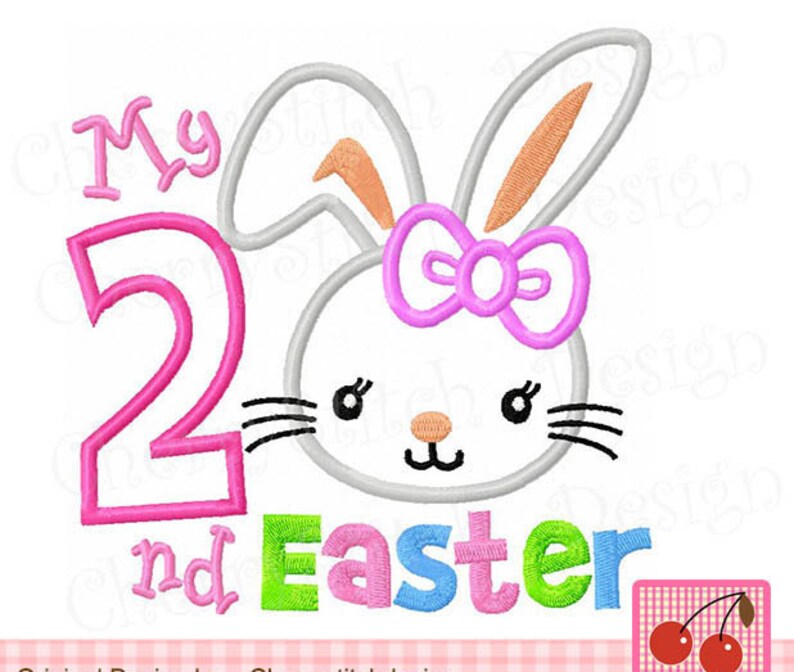 My 2nd Easter Easter Bunny number 2 Easter Machine | Etsy