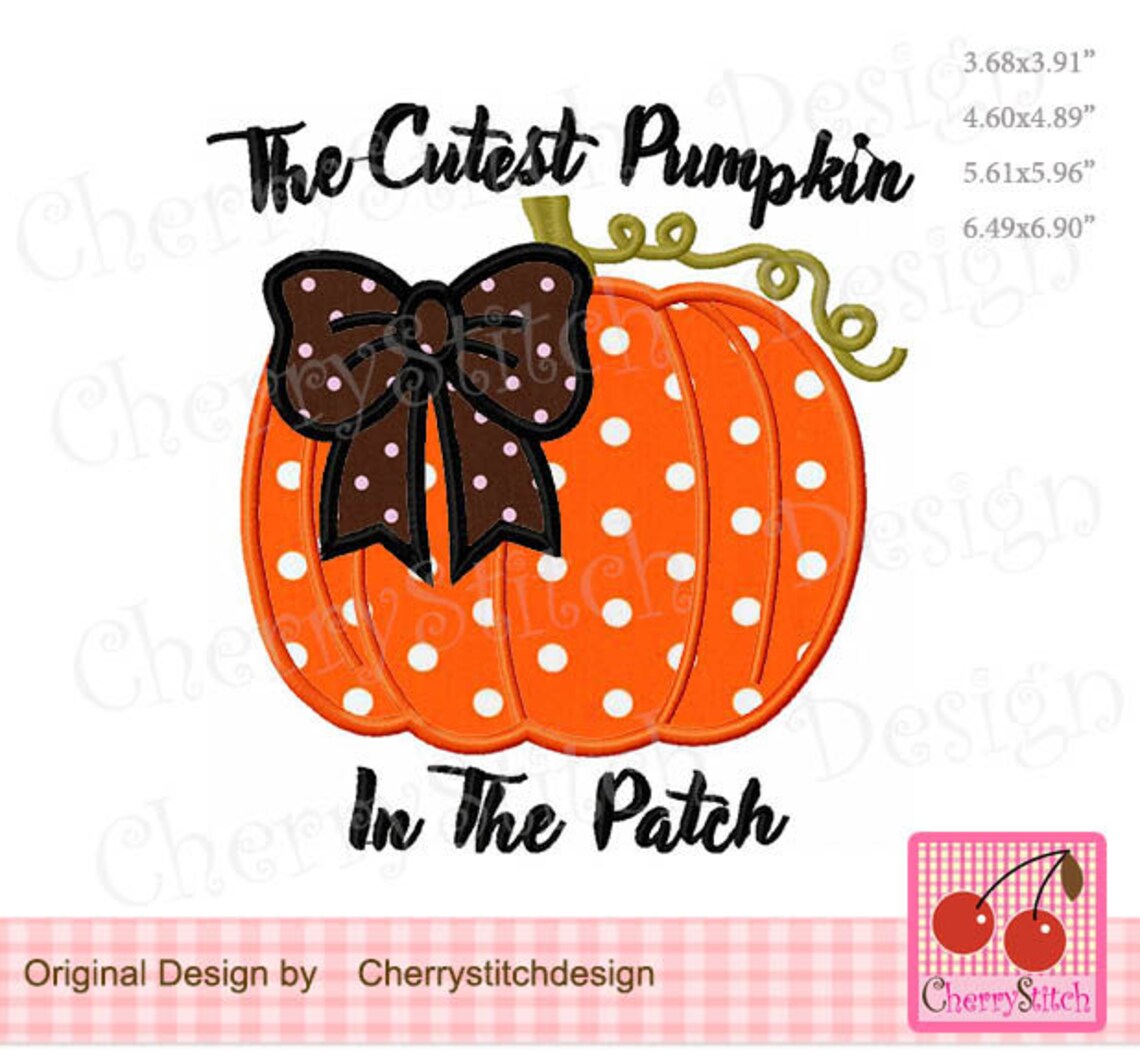 The Cutest Pumpkin in the Patch Halloween Machine Embroidery - Etsy