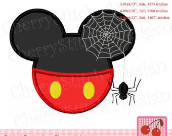 Character Miss Mouse Inspired Spooky Castle Spider Web in Ear With Bow ...