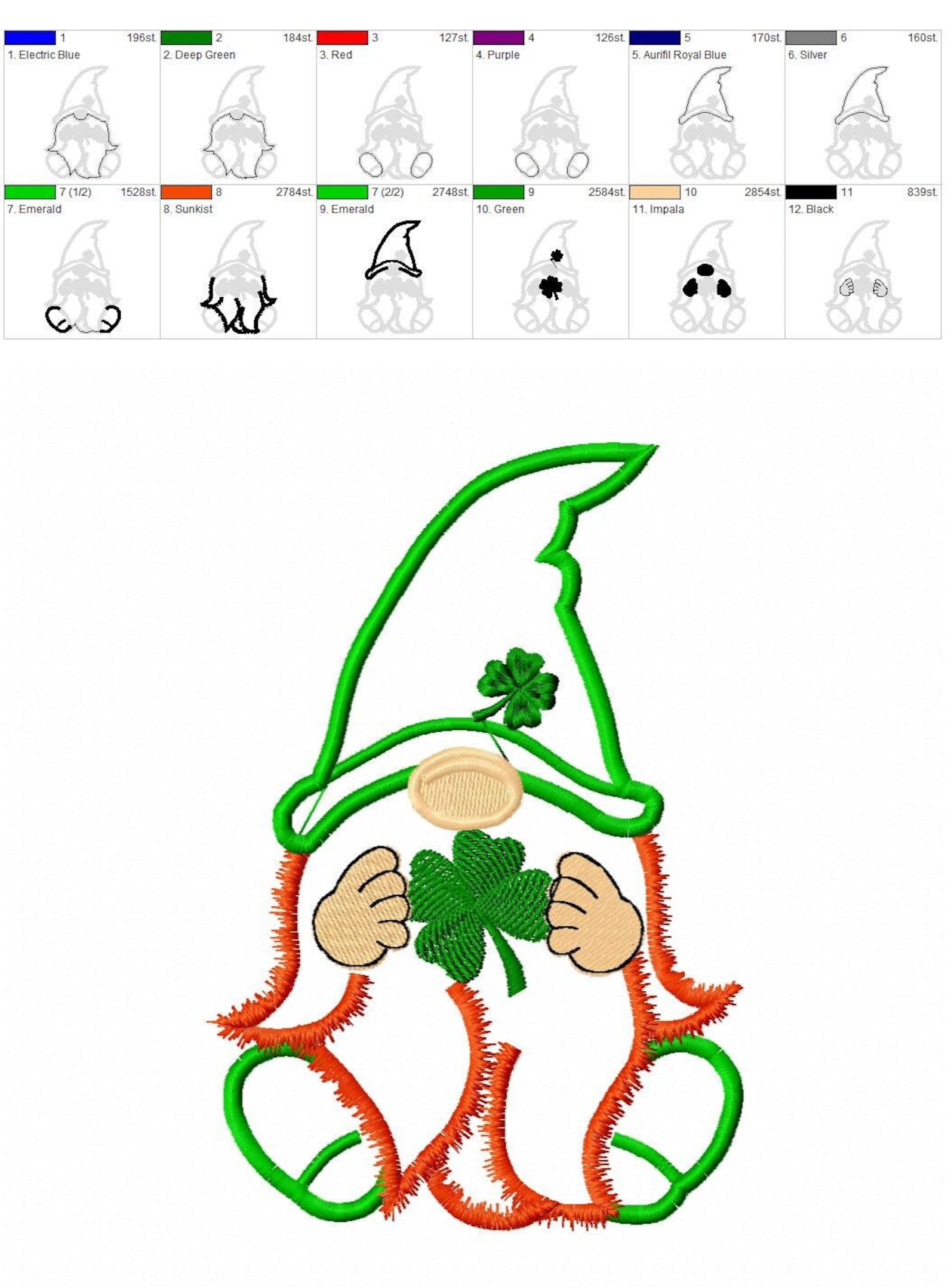 St. Patrick's Day Gnome Gnome With Lucky Four-leaf - Etsy